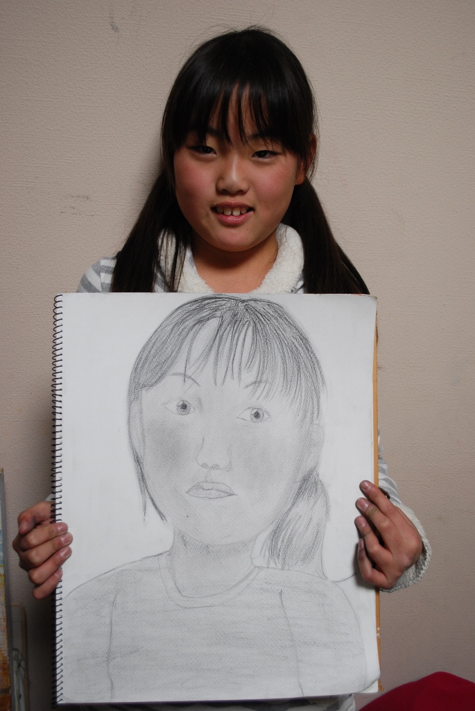 自画像デッサン アトリエ＊ロコ＊相模原市緑区広田絵画教室造形教室無料体験